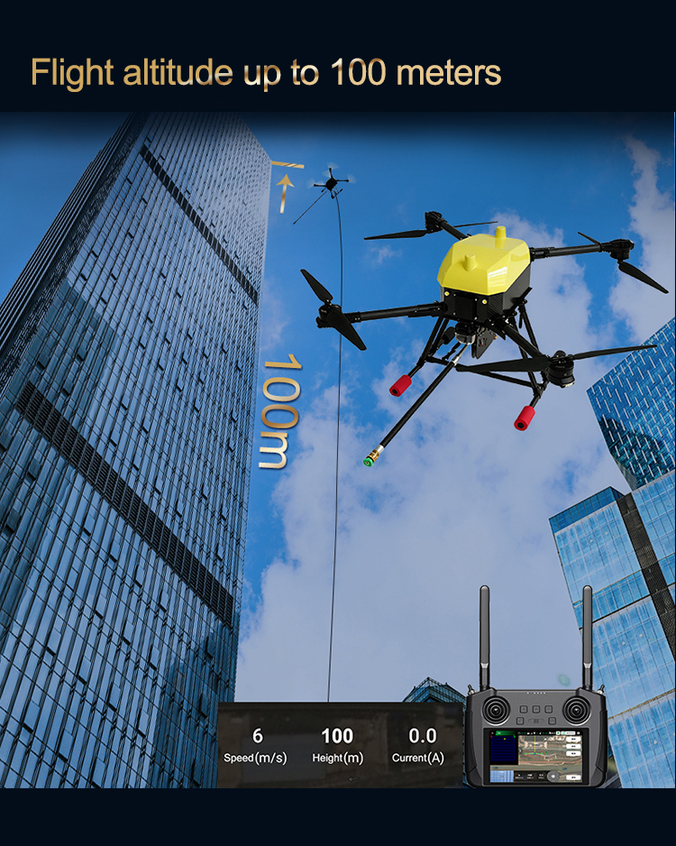 100m High Rise Facade Cleaning Drone with C5 Marking And Automatic ...